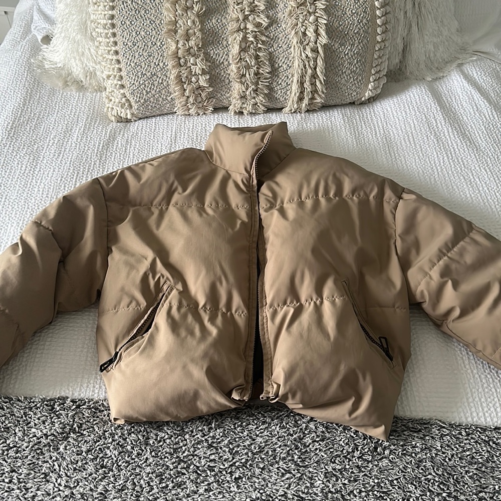 Princess Polly Tan Puffer Jacket - Gem